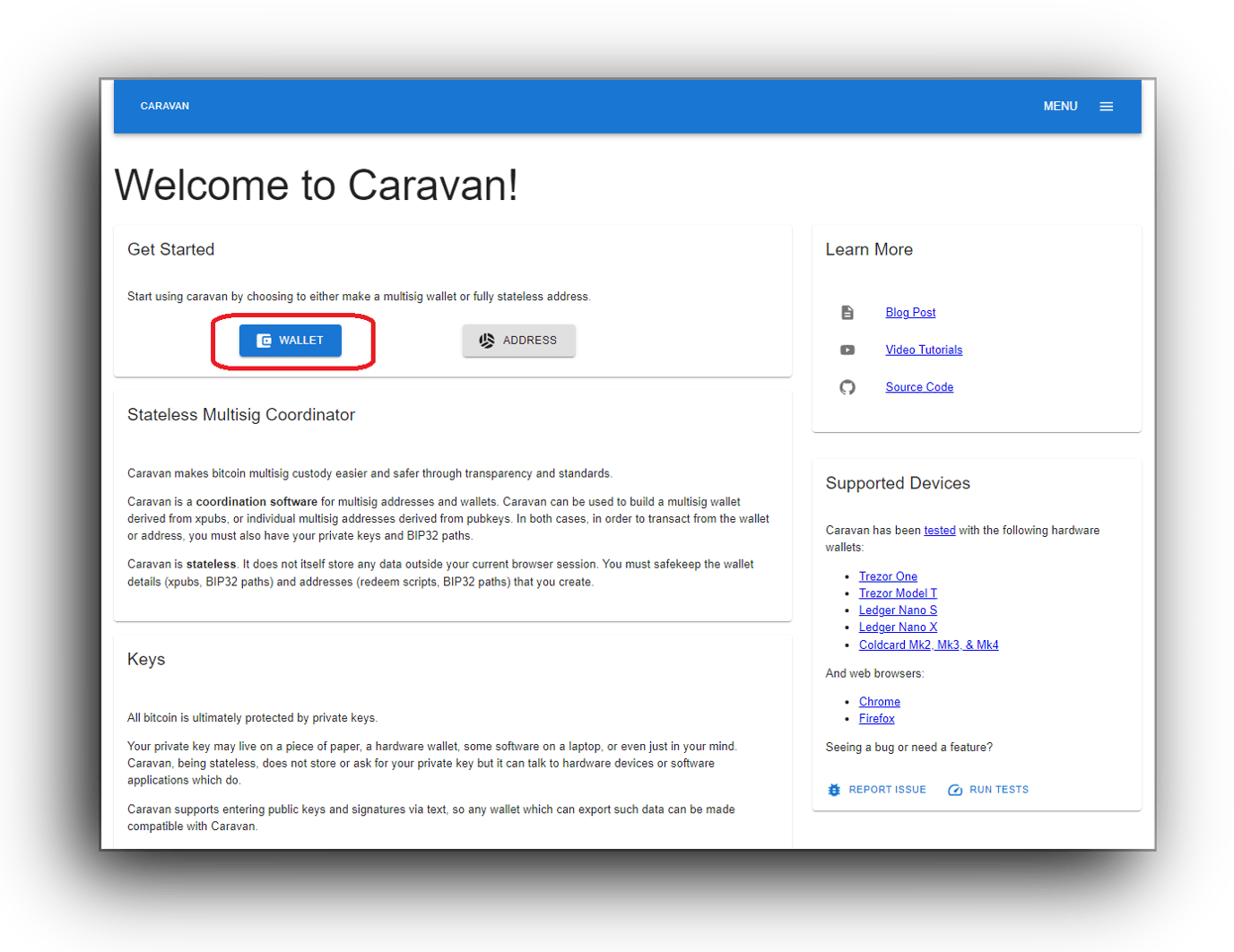 How can I recover my Unchained vault funds using Caravan?