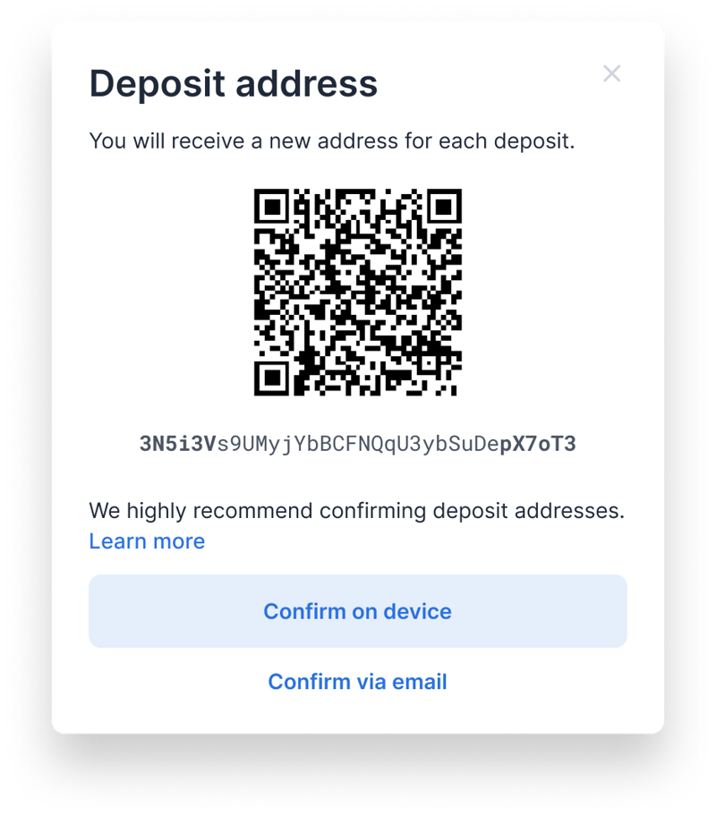 How do I confirm an address using my Ledger?