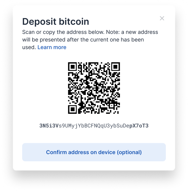 How do I confirm an address using my Ledger?